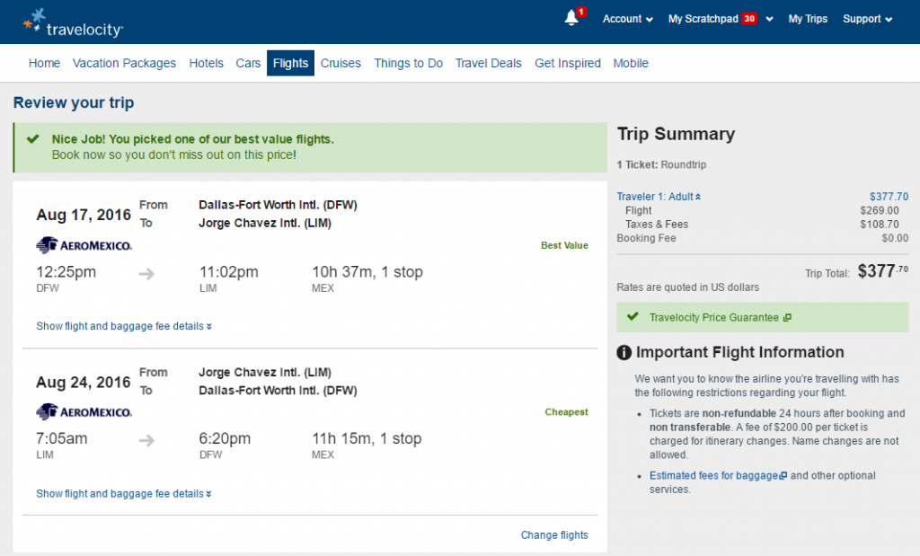 Cheap Flights: Dallas to Lima, Peru $378 r/t – Aeromexico – Cheap DFW