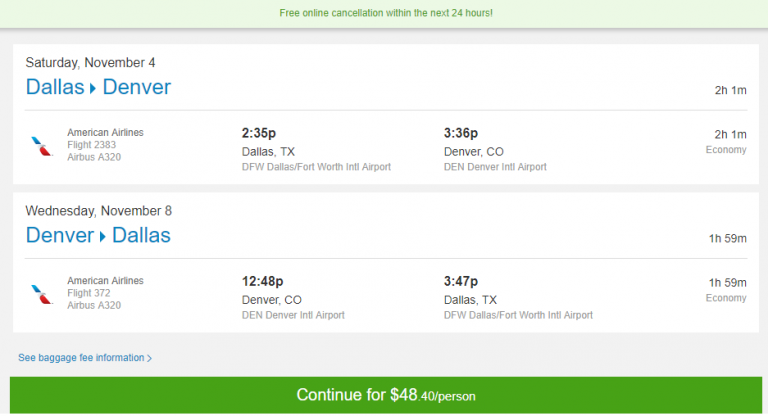 Nonstop Flights: Dallas to/from Denver $49-$70 r/t – American – Cheap DFW