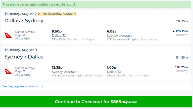 Cheap Flights: Dallas to Sydney or Melbourne $865-$895 r/t – Qantas ...