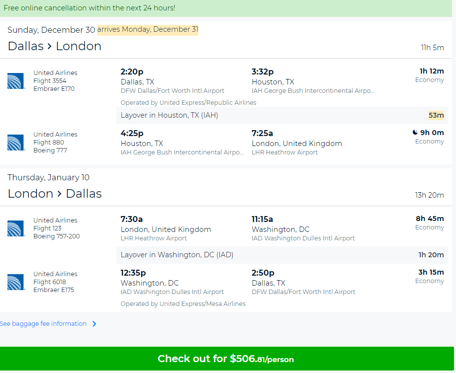 Cheap Flights: Dallas to London $555-$563 r/t – Air Canada / United ...
